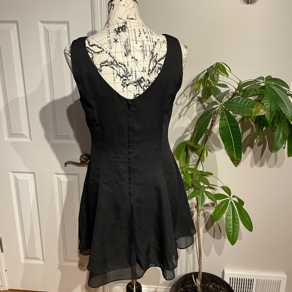 Vintage Cdc Y2k Rave Chiffon Overlay Fit Flare Layer … - Gem